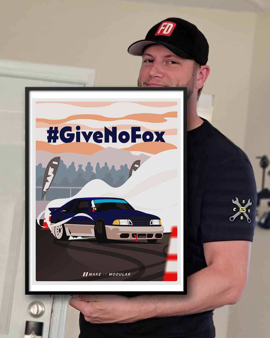 #GiveNoFox Fox Body Mustang Drift Car 16x20 Poster – Make It Modular